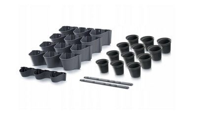 Vertical Standing Garden Flower Pots Cascade Balcony Anthracite Plant ...