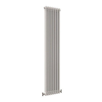 Vertical White Double Column Radiator (H) 1800mm x (W) 380mm.