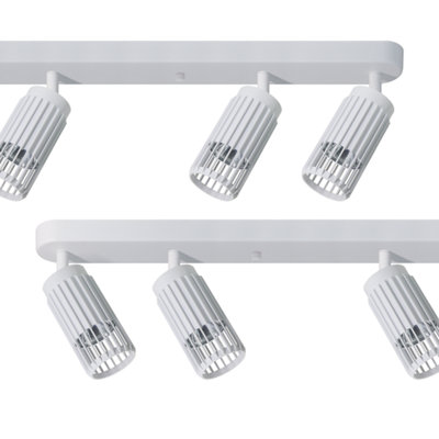 Vertical White Spotlight Bar 6xGU10