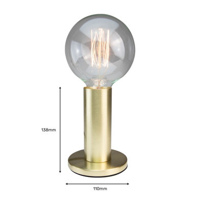 Verve Design Asha Gold E27 Industrial Table Lamp Light Office Desk ...