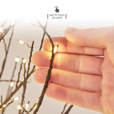 VeryMerry 6FT Micro Dot Birch Pre-Lit Christmas Tree with 900 LED Warm ...
