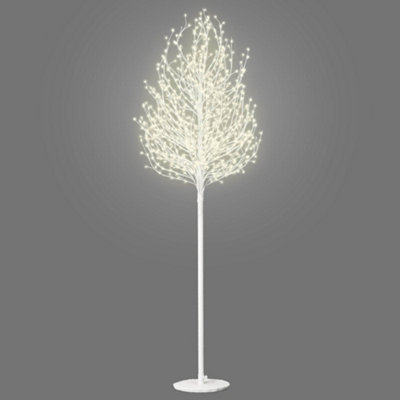 VeryMerry 6FT Micro Dot Birch Pre-Lit Christmas Tree with 900 LED Warm ...