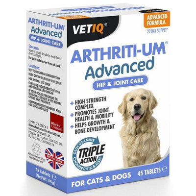 Vet iQ Arthriti-Um Advanced 45 Tablets