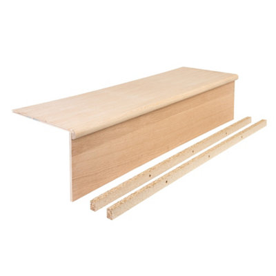 VFM Oak Stair Cladding Treads with Reversible Risers 10 Step Kit with ...