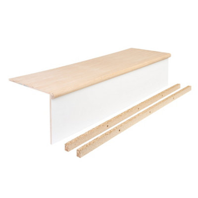 VFM Oak Stair Cladding Treads with Reversible Risers 12 Step Kit with ...