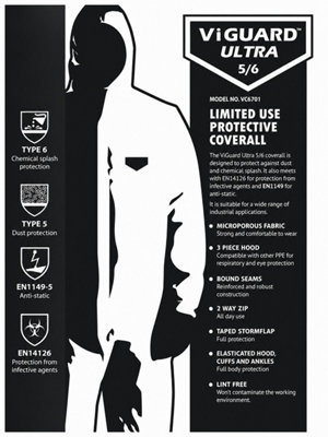 Vi-Guard Disposable Coverall CARTON 20pcs - MICROPOROUS Laminate ...