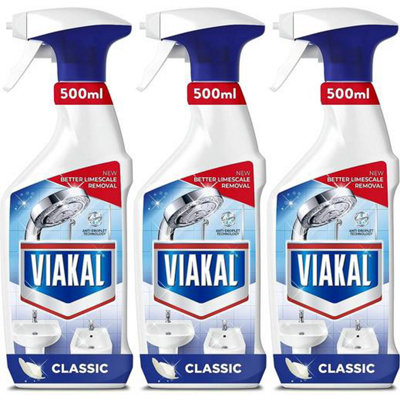 Viakal Classic Limescale Remover Spray, 500ml (Pack of 3)