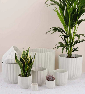 Vibes Fold Round Plant Pot Indoor Home Decorative Flower Herb Planter ...