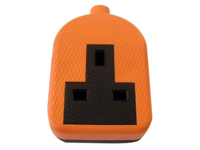 Vibrant Orange Premium 13A One Gang Trailing Socket
