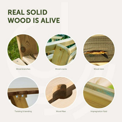 Victoria Garden Fence Bench with Back-rest (4ft, Rustic brown finish)