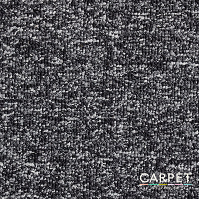Victoria Loop Black Grey Twist Carpet 4m x 5m