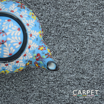 Victoria Loop Grey Twist Carpet 4m x 4m