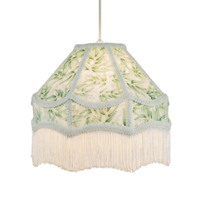 Victorian Empire Handmade Lamp Shade with Emerald Green Leaves and ...