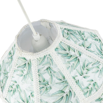 Victorian Empire Handmade Lamp Shade with Emerald Green Leaves and ...