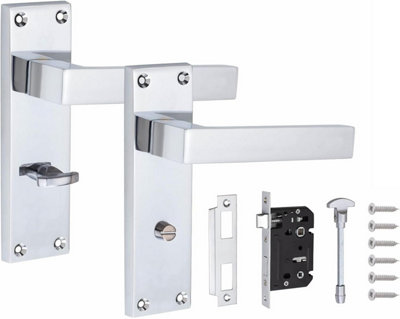 Victorian Straight Delta Handle, Silver Polished Chrome, Bathroom WC ...