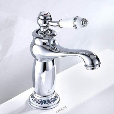 VICTORIAN STYLE BASIN MIXER TAP CHROME FOR BATHROOMS, GUEST TOILETS ...