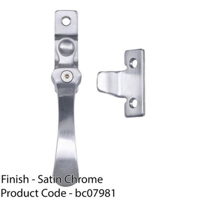 Victorian Wedge Pattern Casement Window Fastener Handle 57 x 13mm Satin ...