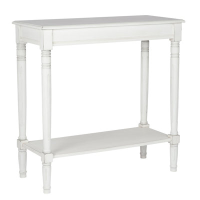 Victorian White Wood Console Table