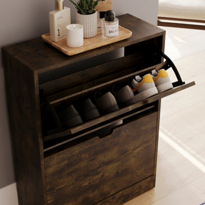 Two drawer shoe cabinet store