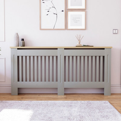 Vida Designs Arlington Extra Large Grey MDF Radiator Cover