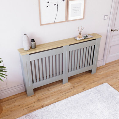 Vida Designs Arlington Large Grey MDF Radiator Cover