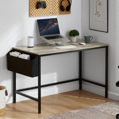 Vida Designs Brooklyn Large Computer Desk, Grey