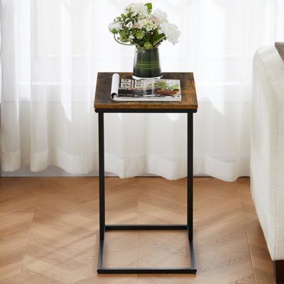 Vida Designs Brooklyn Side Table, Dark Wood