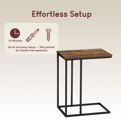 Vida Designs Brooklyn Side Table, Dark Wood