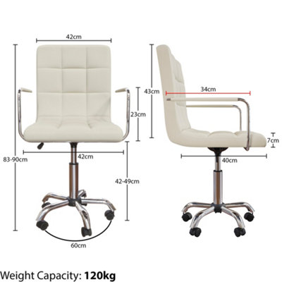 Vida Designs Calbo UKFR Office Chair, Beige