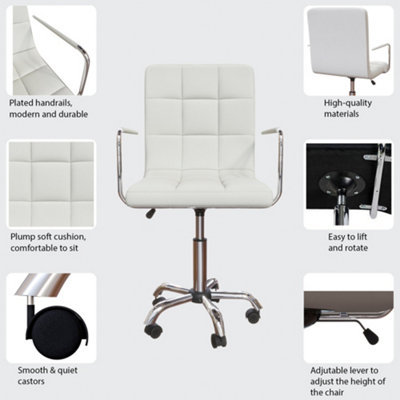 Vida Designs Calbo UKFR Office Chair, White