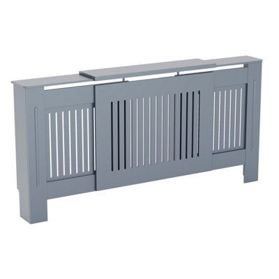 Vida Designs Chelsea Adjustable Radiator Cover, Dark Grey