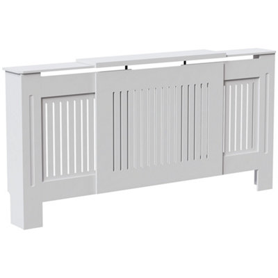 Vida Designs Chelsea Adjustable White MDF Radiator Cover