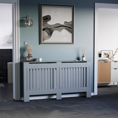 Vida Designs Chelsea Radiator Cover, Dark Grey, Large