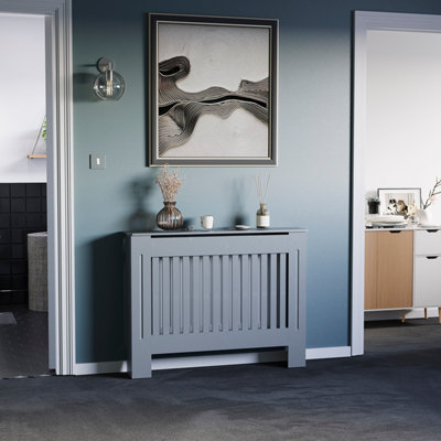 Vida Designs Chelsea Radiator Cover, Dark Grey, Medium