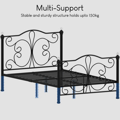 Vida Designs Chicago Black 5ft King Size Metal Bed Frame