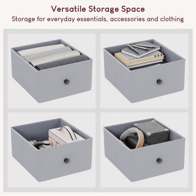 Vida Designs Chorley 5 Drawer Fabric UKFR Chest of Drawers, Beige ...