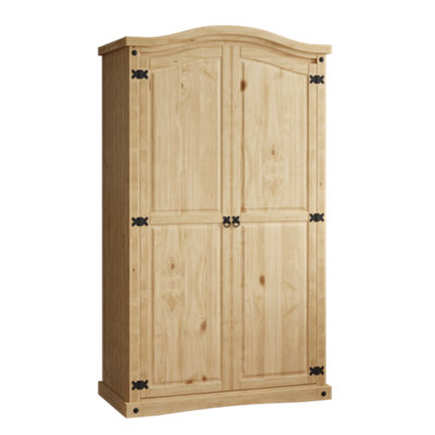 VIDA DESIGNS CORONA 2 DOOR WARDROBE MEXICAN SOLID WAXED PINE (H)1780MM ...