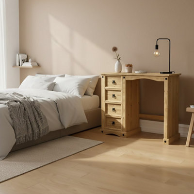 Vida Designs Corona Solid Pine 4 Drawer Dressing Table
