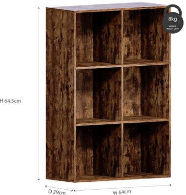 Vida Designs Durham 2x3 Cube Storage Unit, Dark Wood