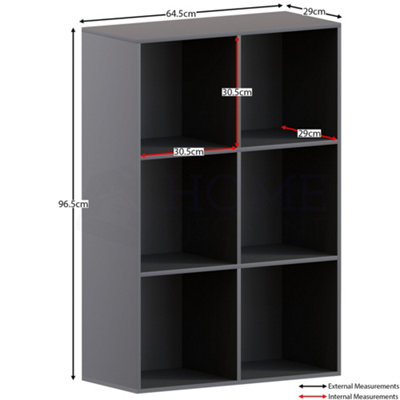 Vida Designs Durham Black 2x3 Cube Storage Unit Bookcase Storage Organiser