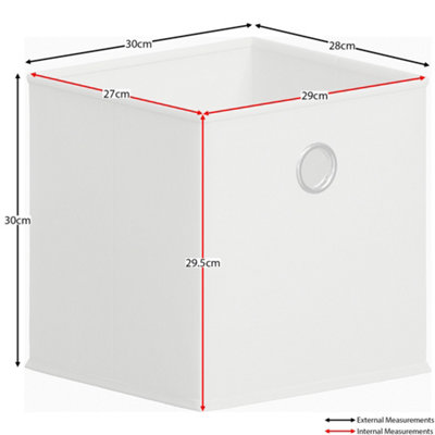 Vida Designs Durham Dark Wood 2x3 Cube Storage Unit & Set of 3 White ...