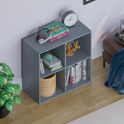 Vida Designs Durham Grey 2x2 Cube Storage Unit Bookcase Organiser