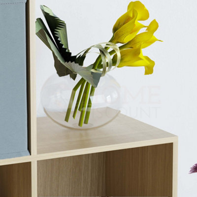 VIDA DESIGNS DURHAM OAK 6 CUBE STAIRCASE STORAGE UNIT & SET OF 3 GREY ...