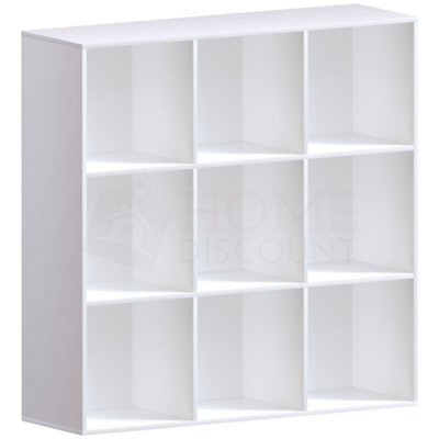 Vida Designs Durham White 3x3 Cube Storage Unit Bookcase Organiser