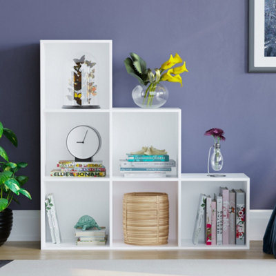 Vida Designs Durham White 6 Cube Staircase Storage Freestanding ...