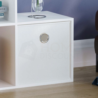Vida Designs Durham White 6 Cube Storage Unit & Set of 3 White Cube ...