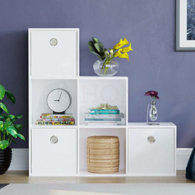 Vida Designs Durham White 6 Cube Storage Unit & Set of 3 White Cube ...
