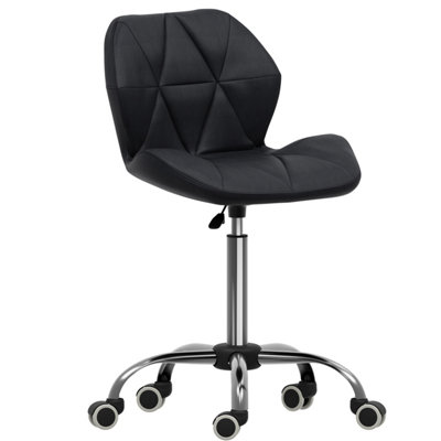 Vida Designs Geo Black Office Swivel Chair UKFR PU Faux Leather