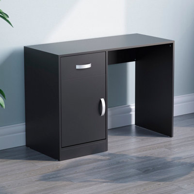 Vida Designs Hudson Black Computer Desk With 1 Drawer and Door
