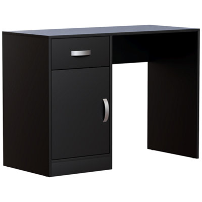 Vida Designs Hudson Black Computer Desk With 1 Drawer and Door